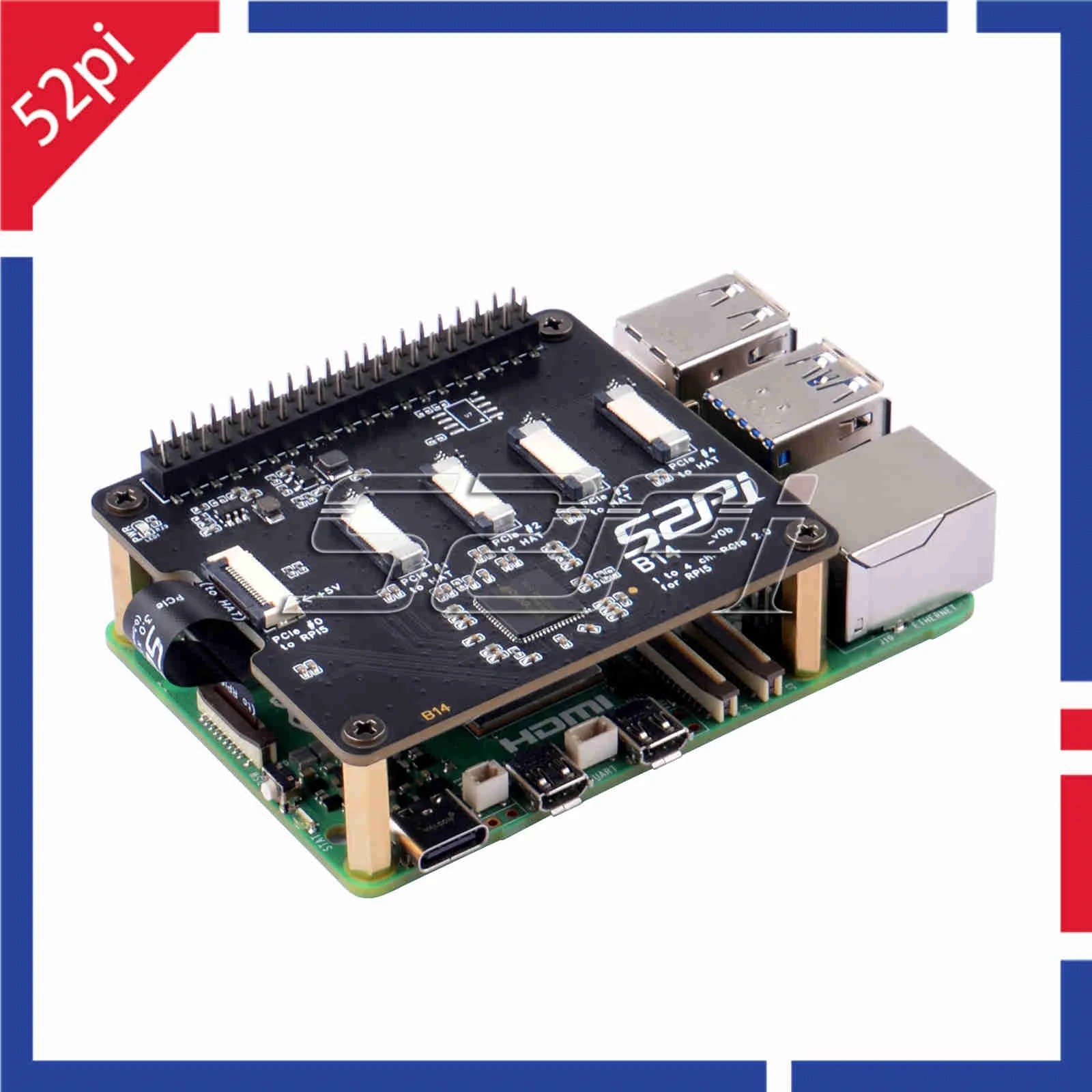 52Pi-B14-Quad-FPC-PCIe-HAT-for-Raspberry-Pi-5-Daisy-Chaining-Capability.jpg
