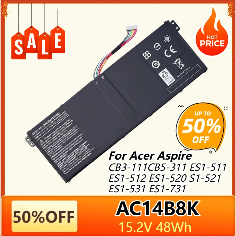 AC14B8K Laptop Battery for Acer Nitro 5 AN515 AN515-52 AN515-53 Aspire ...