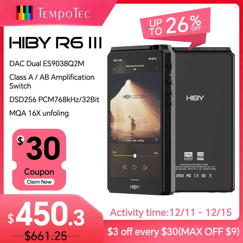 HiBy-R6-Gen-III-R6-Gen-3-DAP-Music-Player-MP3-USB-DAC-HiFi-Audio ...