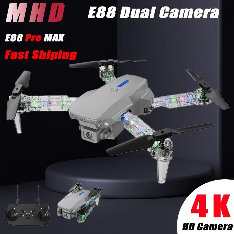 E88-Pro-Dual-Camera-Drone-MHD-Folding-Professional-Drone-with-4K-Camera ...