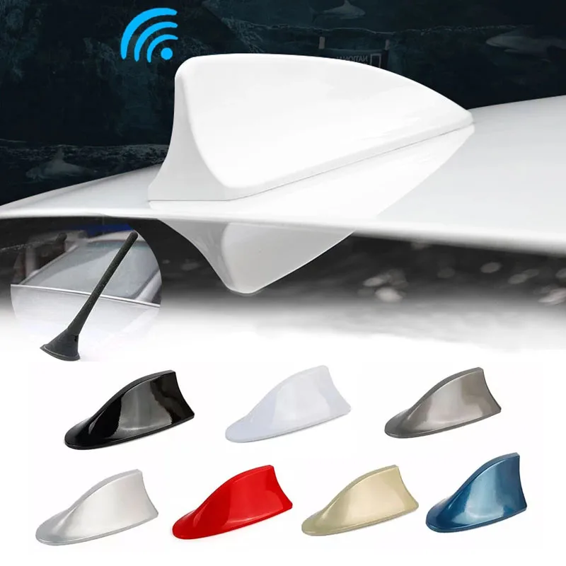 Universal Car Shark Fin Antenna Auto Radio Signal Aerials Roof Antennas ...