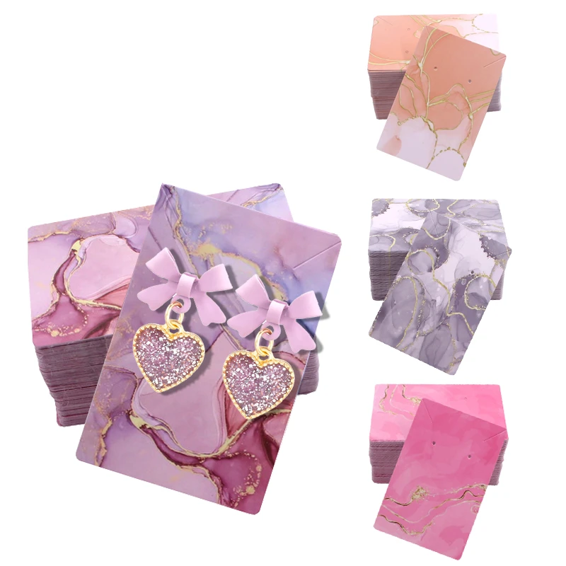 20Pcs Necklace Display Card 6x9cm Abstract Style With Gold Lines ...