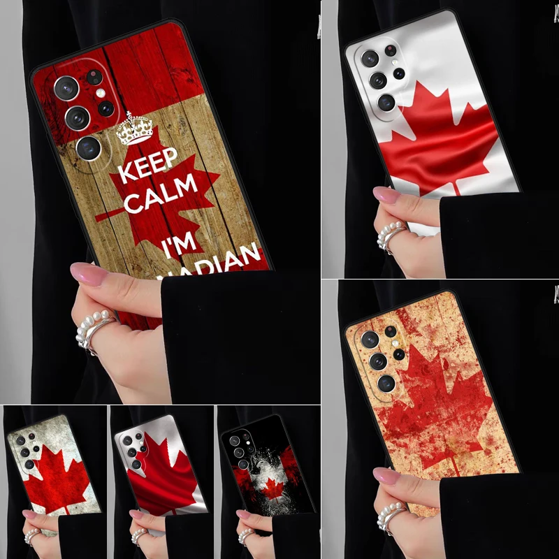 Canada flag with maple leaf Phone Case For Samsung Galaxy S25 S24FE S23 ...