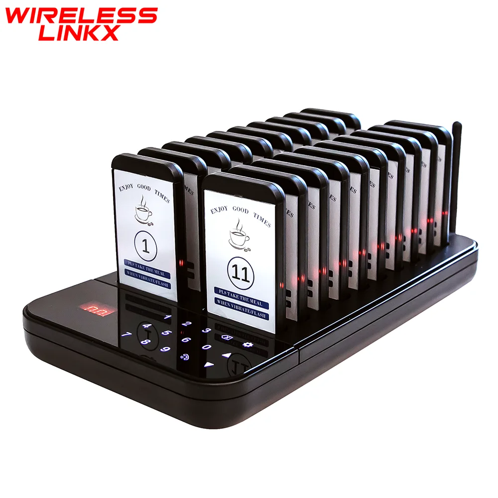 Wirelesslinkx Wireless Restaurant Pager Queue Paging System Waiter ...