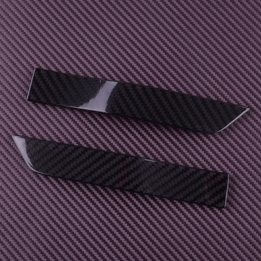 1 Pair Carbon Fiber Car Fender Side Marker Plate Trim Cover Fit For ...