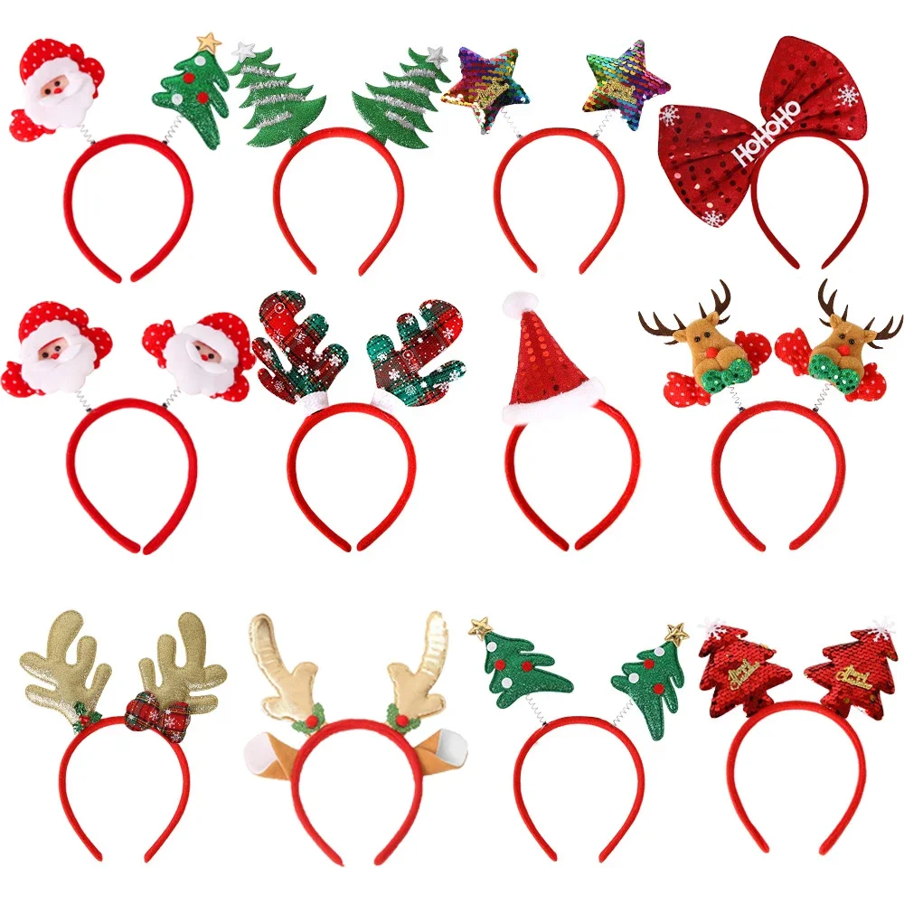 Christmas-Headbands-for-Children-Santa-Elk-Antlers-Baby-Headband-Kids ...