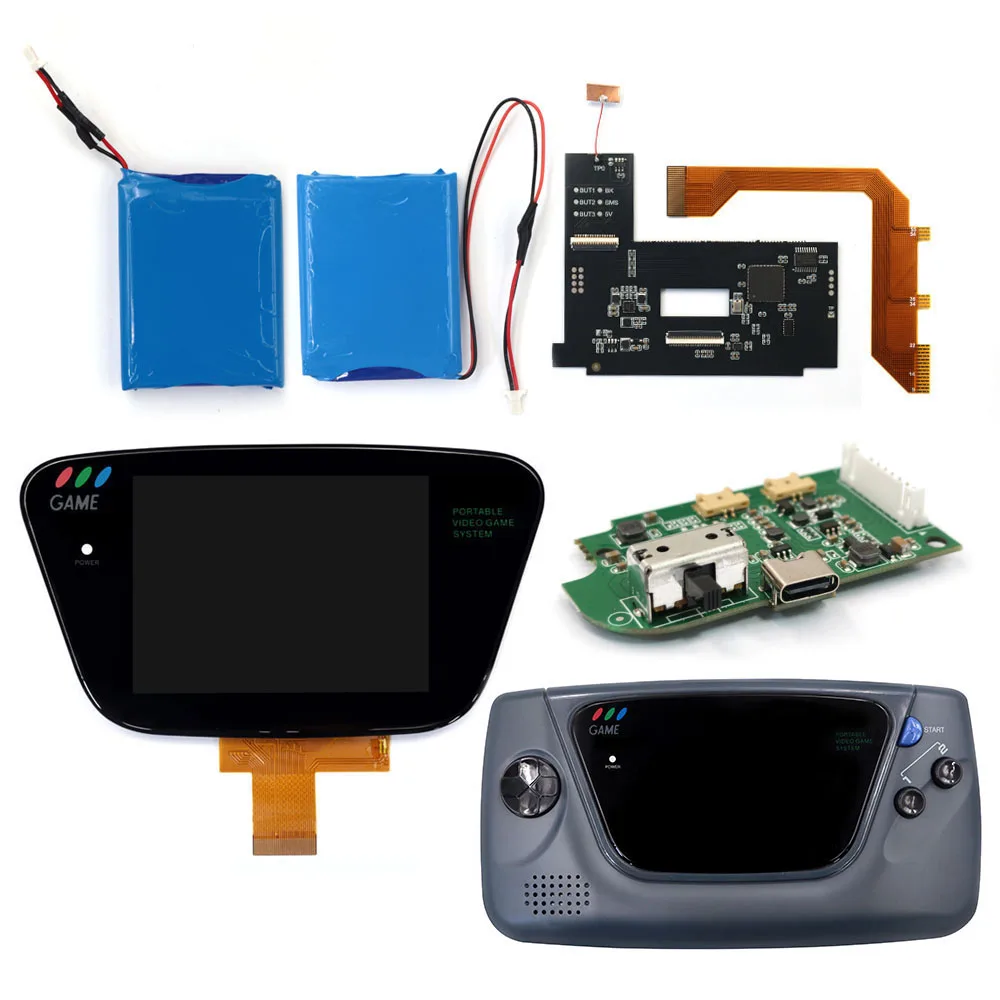 USBC Rechargeable Lithium Battery For Sega GG backlight LCD kit IPS ...