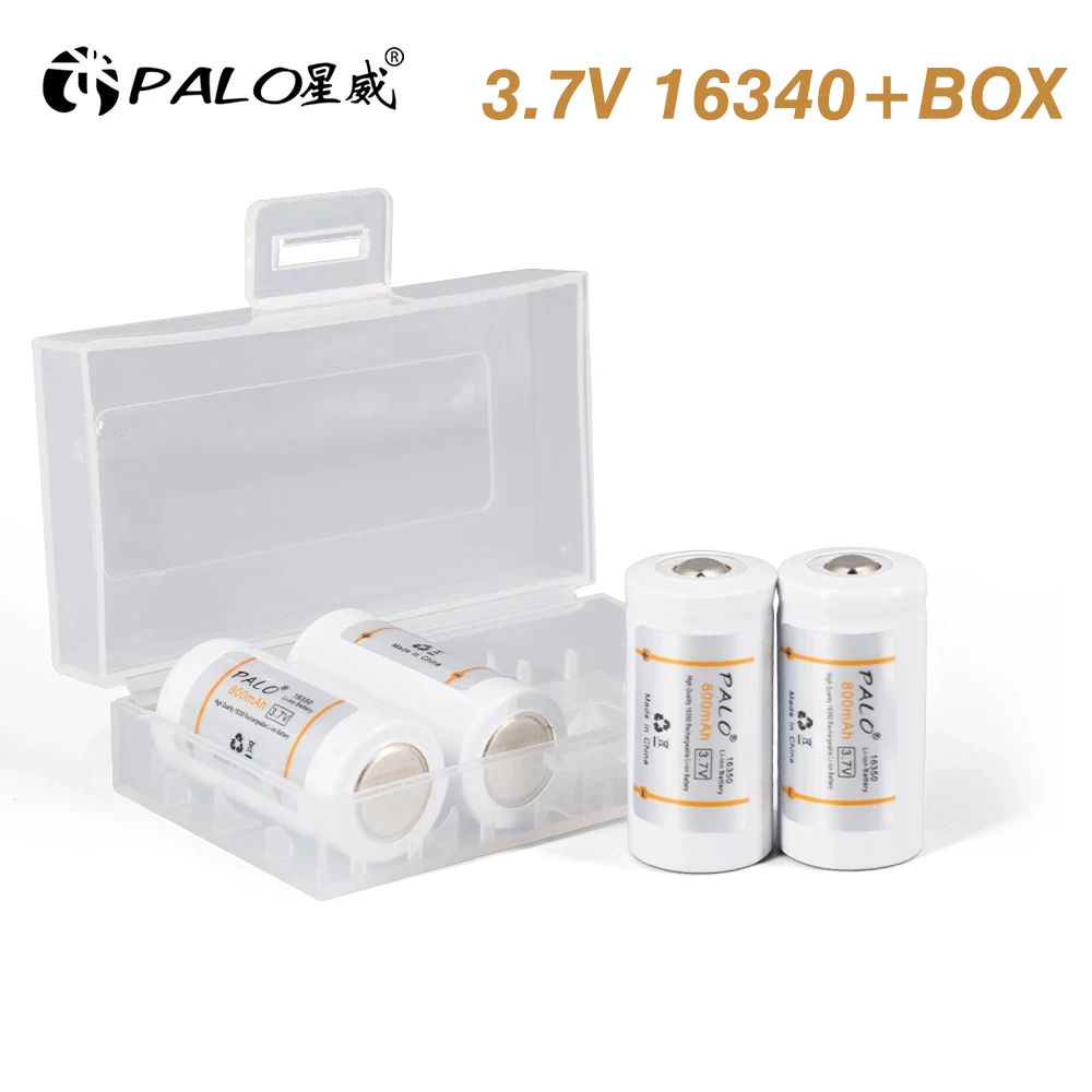 Palo 16340/16350 Li-ion Battery 3.7v Li-ion Rechargeable Cr123a ...
