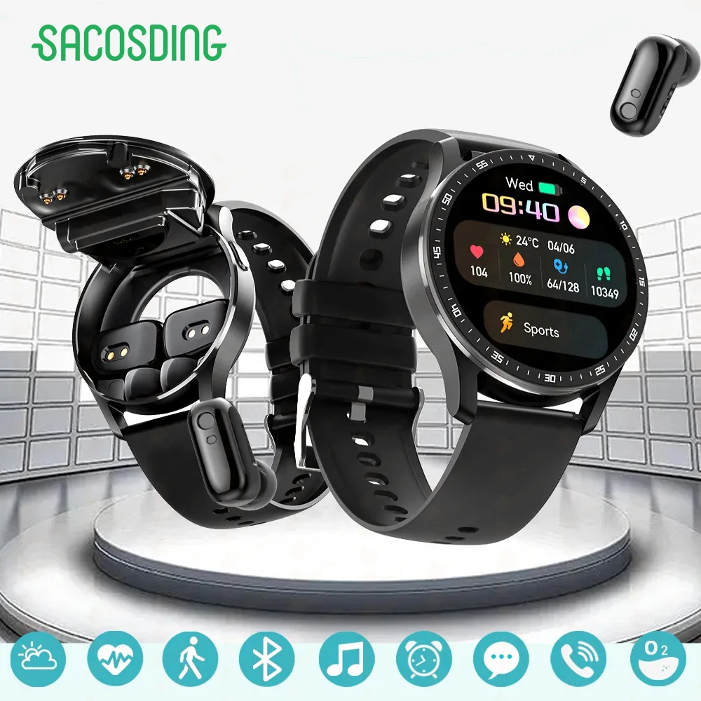 2023-Smart-Watch-TWS-Bluetooth-Earphone-2-in-1-Watches-Sports-Health ...