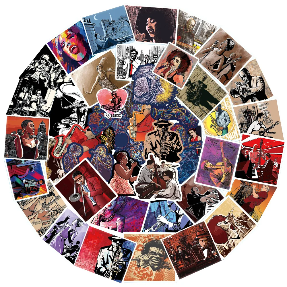 50-PCS-Jazz-Music-Stickers-Saxophone-Blues-Soul-Music-Waterproof-Decal ...