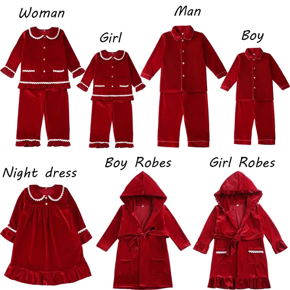 Mudbala-Wholesale-2024-Red-Velvet-Baby-Kids-Boys-And-Girls-Sibling-PJS ...