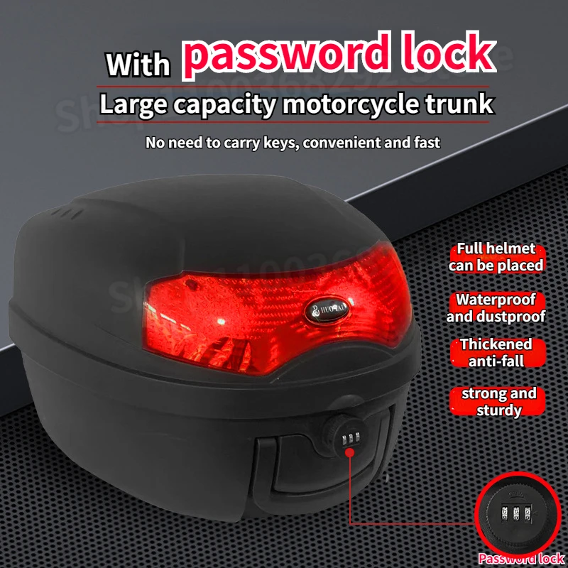 Large-Capacity-Password-Lock-Motorcycle-Trunk-Waterproof-Portable-and ...