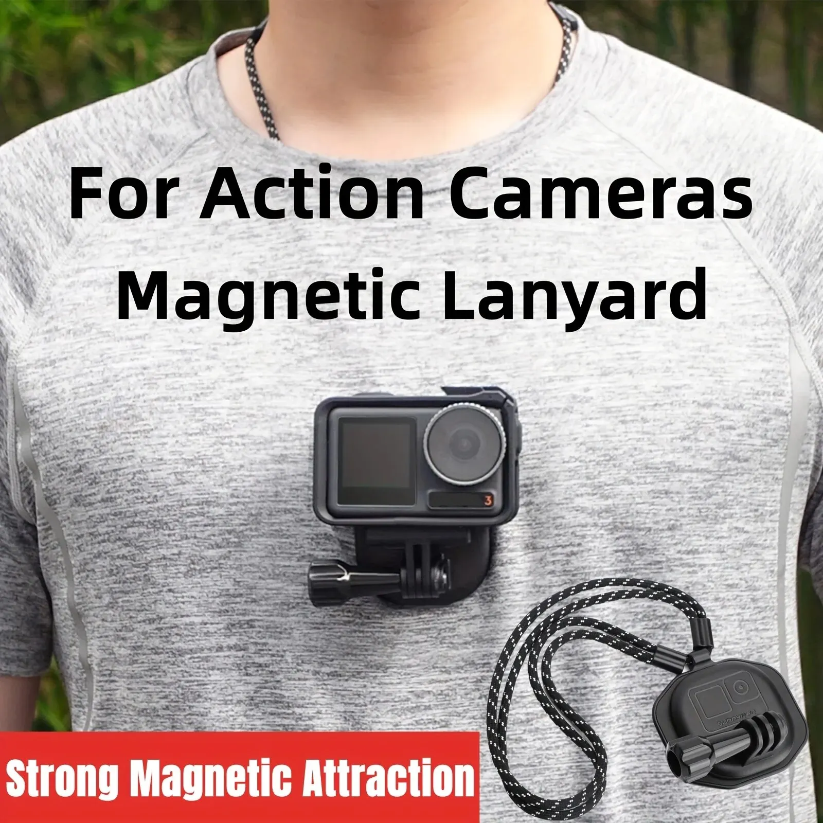Neck-Action-Camera-Bracket-Mobile-Strong-Magnetic-Attraction-Rideable ...