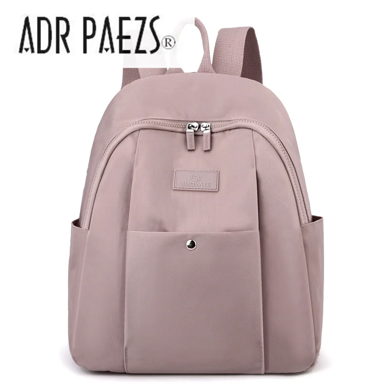 Women-Nylon-Cloth-BackPack-Solid-Color-Handbags-Double-Shoulder-Bags ...