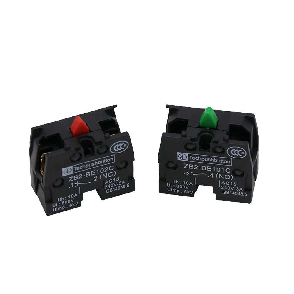 5PCS-XB2-ZB2-BE101C-BE102C-NO-Green-NC-Red-Switch-Contact-Block ...