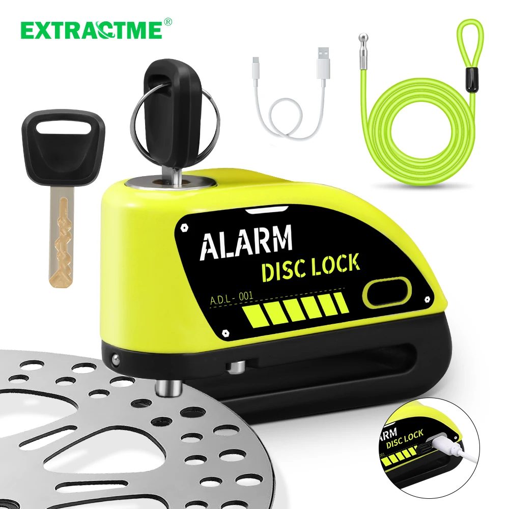 Extractme-Motorcycle-Alarm-Disc-Brake-Lock-120dB-Bicycle-Wheel-Disk ...