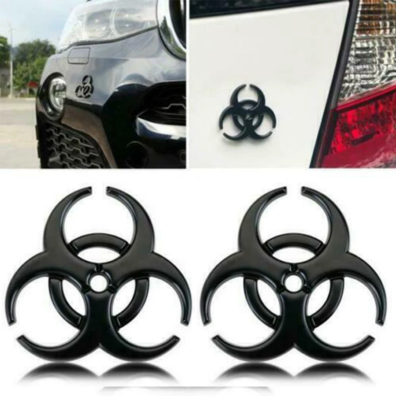 2PCS-Biohazard-Nuclear-Umbrella-Car-Emblem-Stickers-Decoration ...