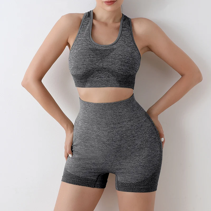 Yoga Set Gym Shorts Women Sport Bras Brassiere Workout Tops for Women Yoga Clothes Fitness ...