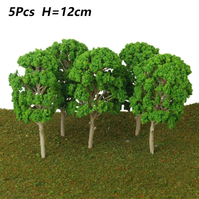 Model Train Trees 10-Piece - 12cm Tall - HO Scale (1:75-100) - Railway ...