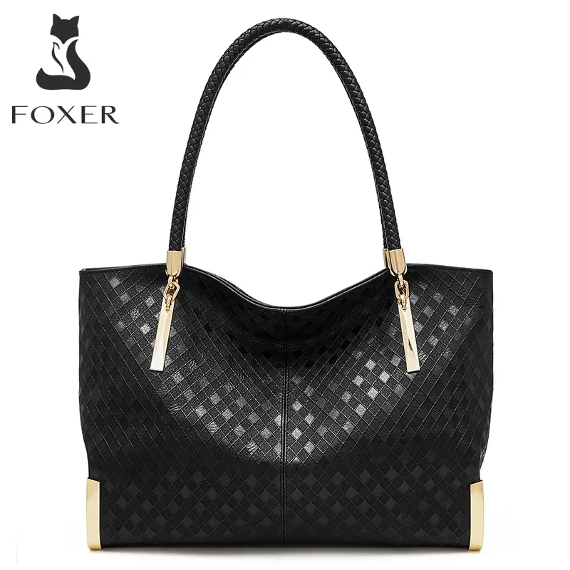 FOXER-Brand-Genuine-Leather-Handbag-Women-Original-Cowhide-Shoulder-Bag-Luxury-Tote-Large ...