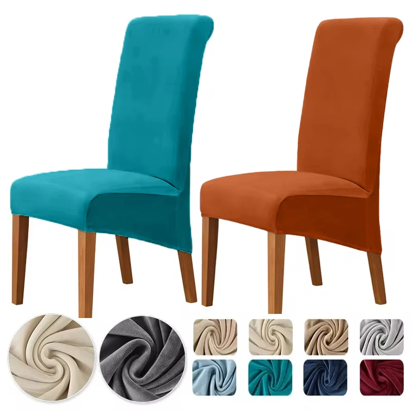 Velvet-Chair-Cover-Stretch-Dining-Chair-Cover-Winter-Warm-Long-Back ...