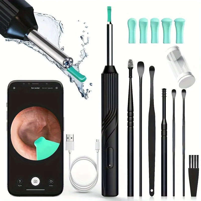 Inteligente-Visual-Ear-Cleaner-1296P-Ear-Sticks-Otosc-pio-Carregamento ...