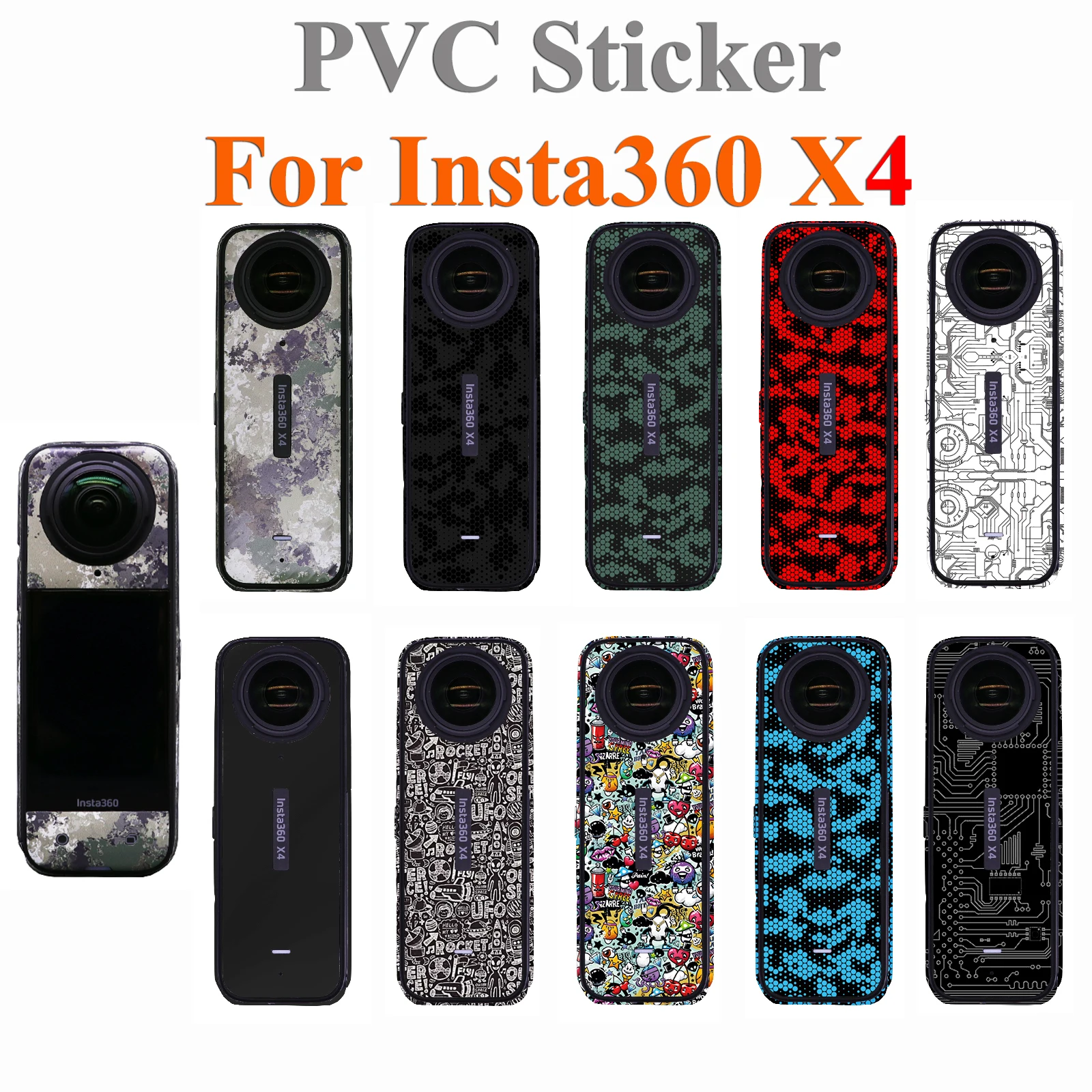 PVC-Sticker-For-Insta360-X4-Panoramic-Action-Camera-Decorative ...