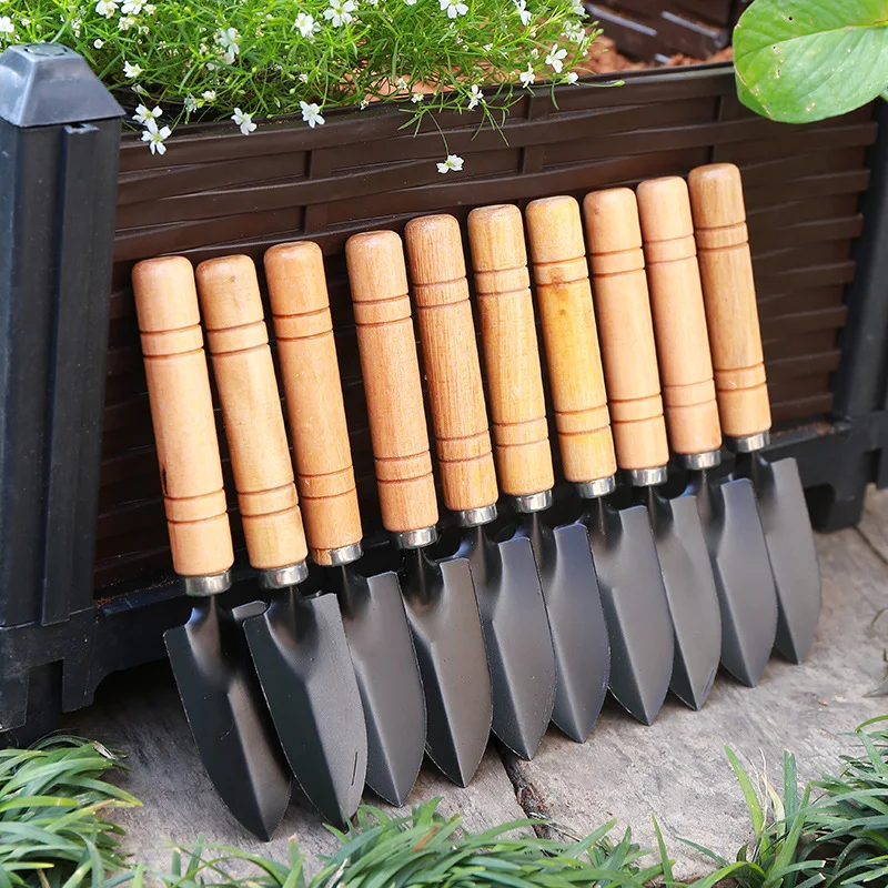 Pelle de jardinage en fer avec manche en bois outil à main de ...