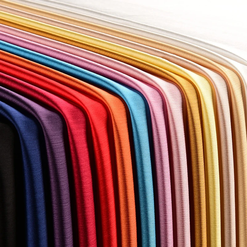 Tela-de-crep-de-Color-s-lido-raso-brillante-gasa-arrugada-para-coser ...