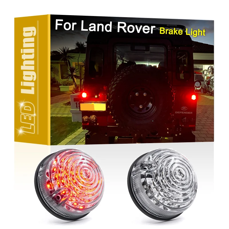 2Pcs-Clear-Lens-Rear-LED-Brake-Lamp-Red-Tail-Stop-Warning-Light-For ...