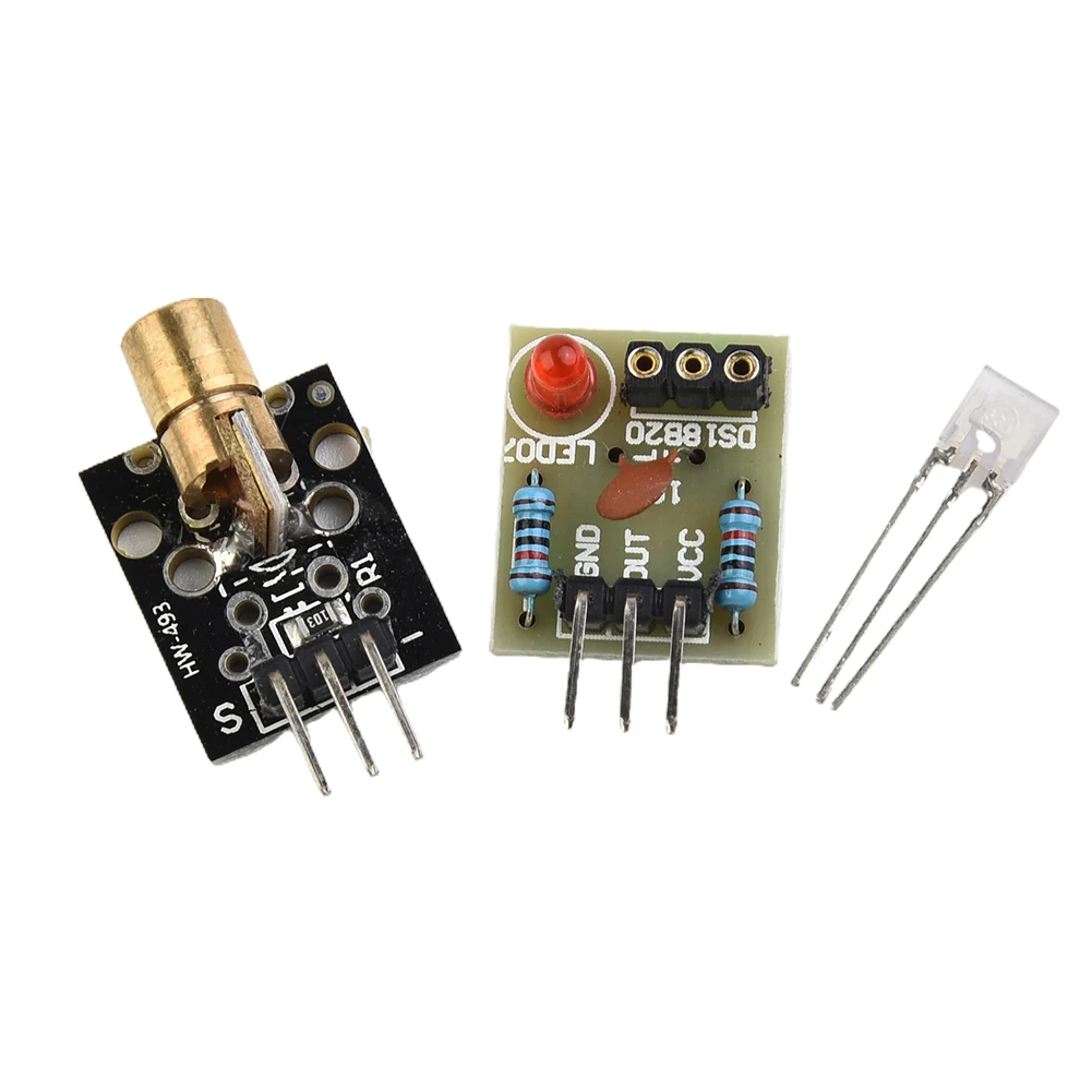 10Pcs-Set-Laser-Receiver-Sensor-Module-Board-KY-008-650nm-5V-Red-Laser ...