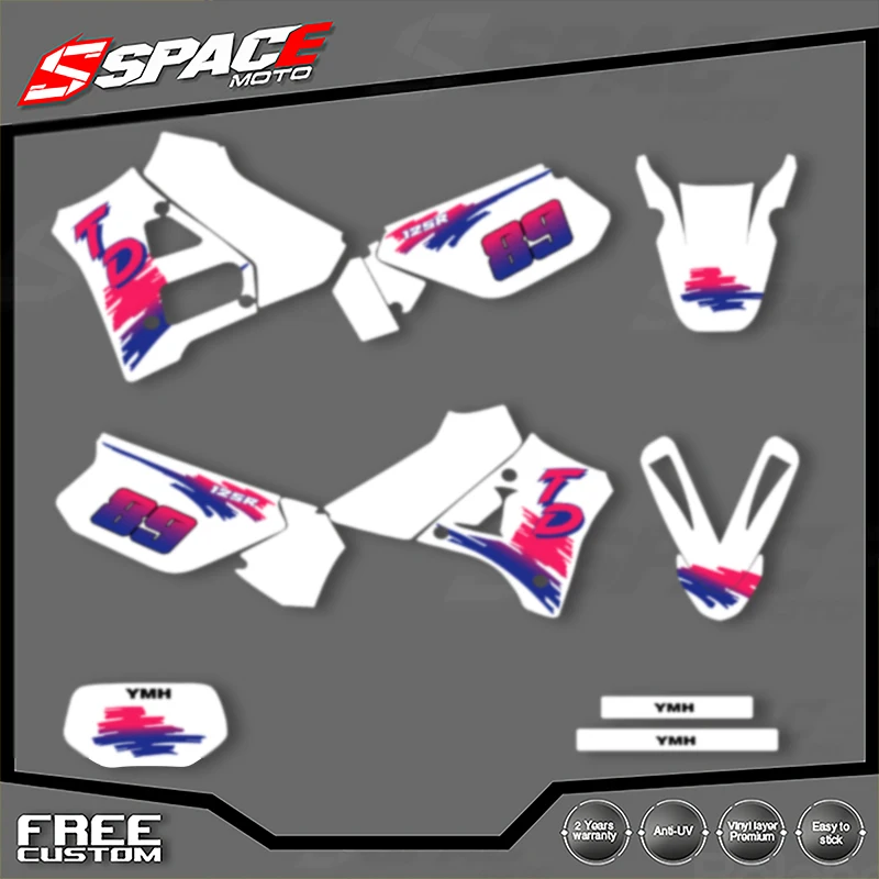 SPACE Custom Motorcycle Graphics For YAMAHA DT125R 150R 200R Decal ...