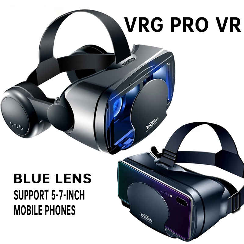 VRG PRO VR realidade IOS Android VR Glasses smartphone 용 원격 제어 스테레오 헬멧 헤드셋, 가상 3D 안경 상자 ...