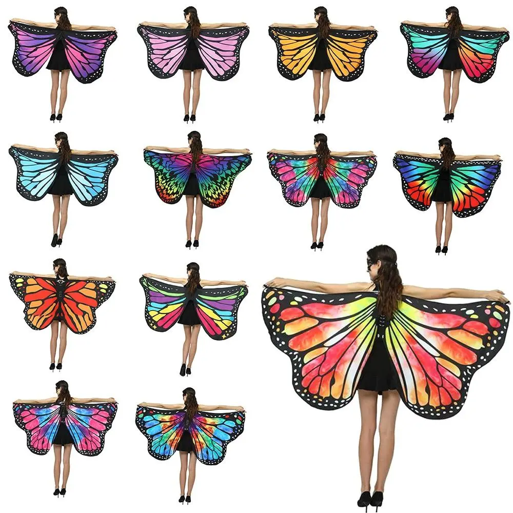 Women's Butterfly Wings Polyester Butterfly Cape for Stage Dress-up ...