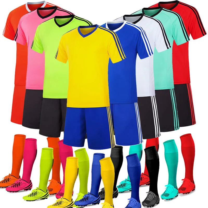 Adult-Kids-Football-Jerseys-Sets-Men-Boys-Soccer-Kit-Sport-Clothes ...