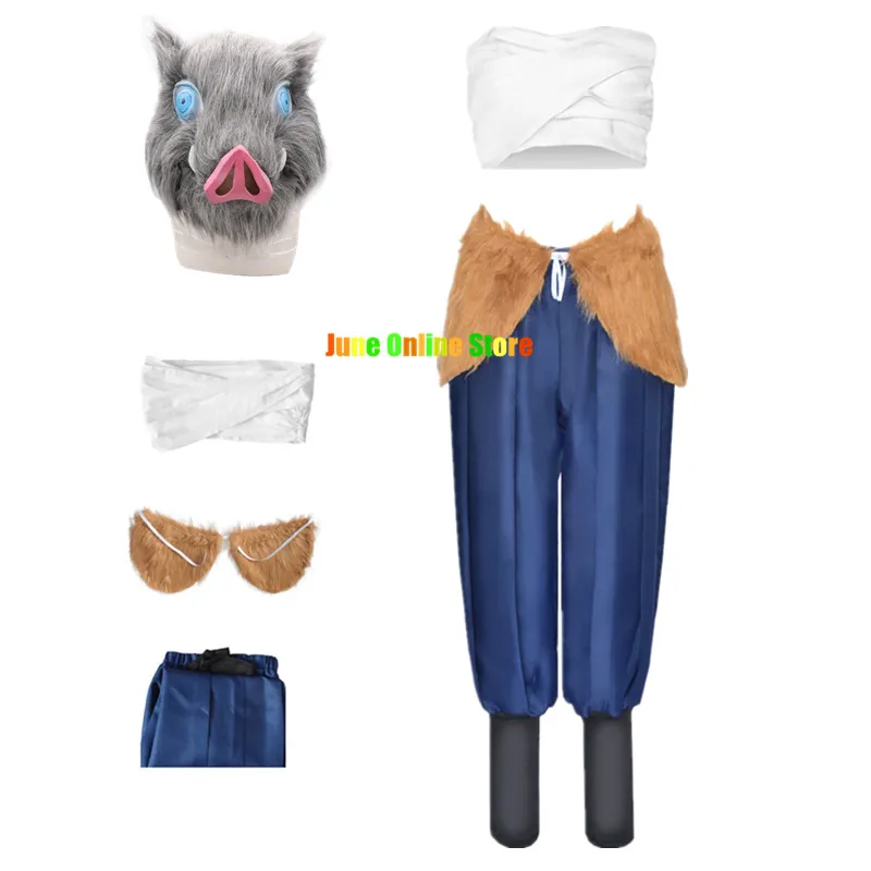 Disfraz de Anime Hashibira Inosuke, uniforme de Inosuke, peluca ...