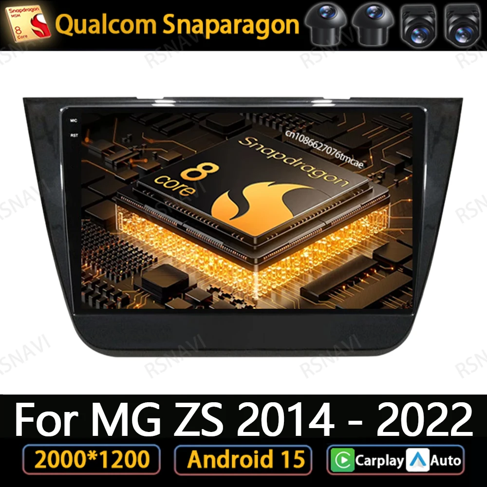 Android 15 Car Radio For MG ZS 2014 - 2022 Carplay NO 2DIN 8 Core WIFI+ ...