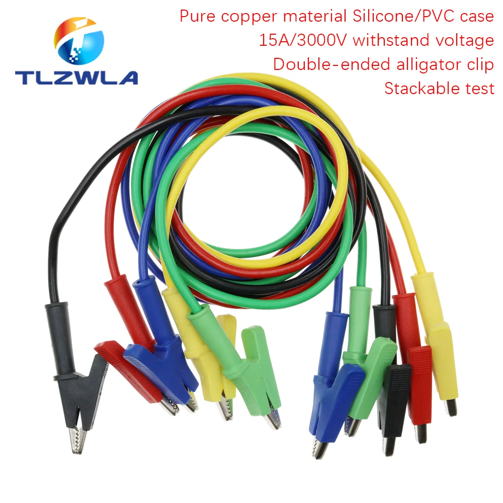 Pinzas de cocodrilo de doble cabeza de alta presión, 1 metro, cable de ...