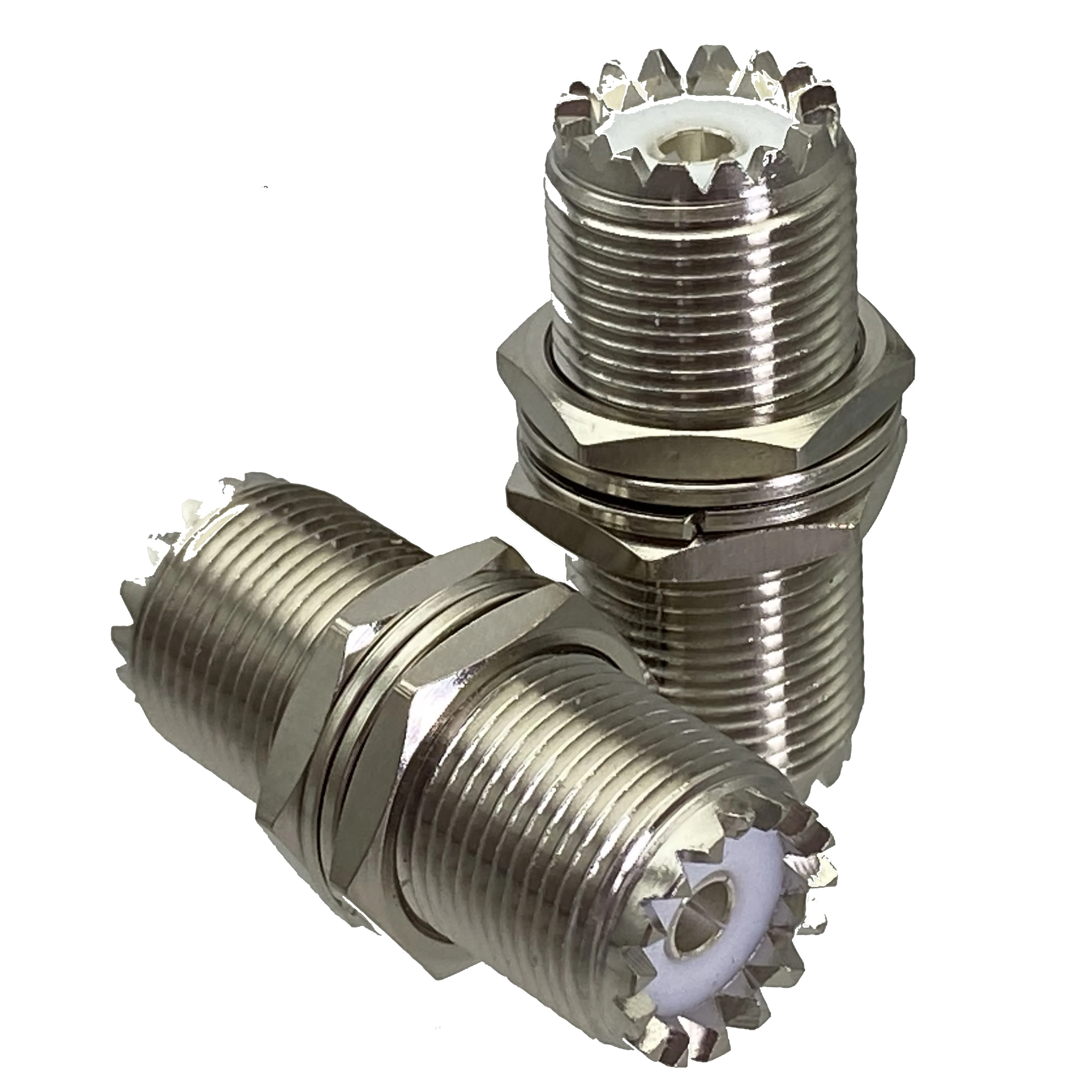 1pce Adapter Uhf Female M16 Nut Bulkhead To So239 Jack Panel Mount ...