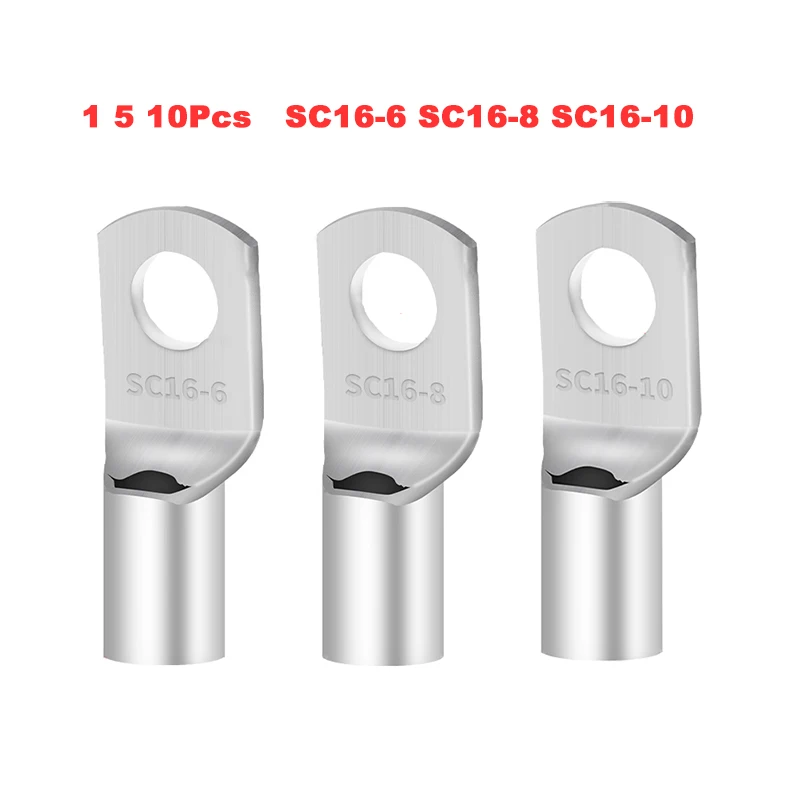 1/5/10Pcs SC16-6 SC16-8 SC16-10 Copper Wire Terminal Crimp Connector ...