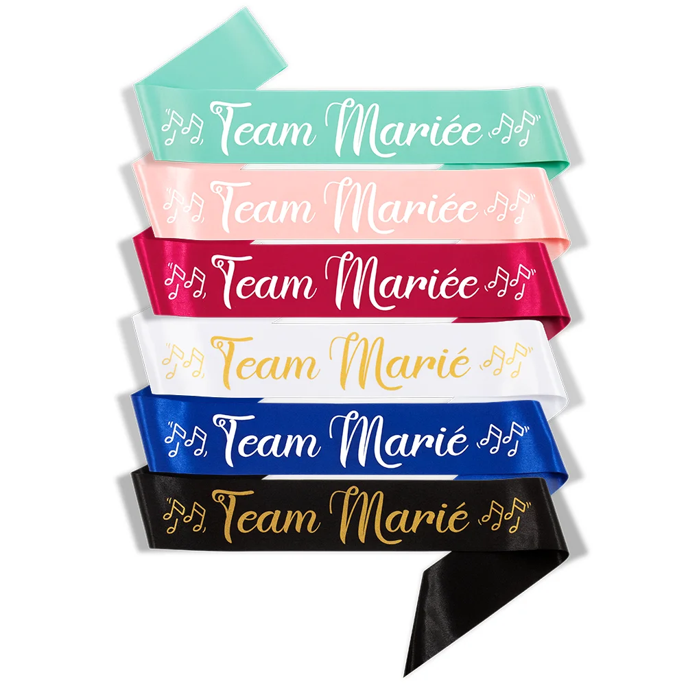 Party to Be Team Bride Team Groom Sashes in French Version for Wedding ...
