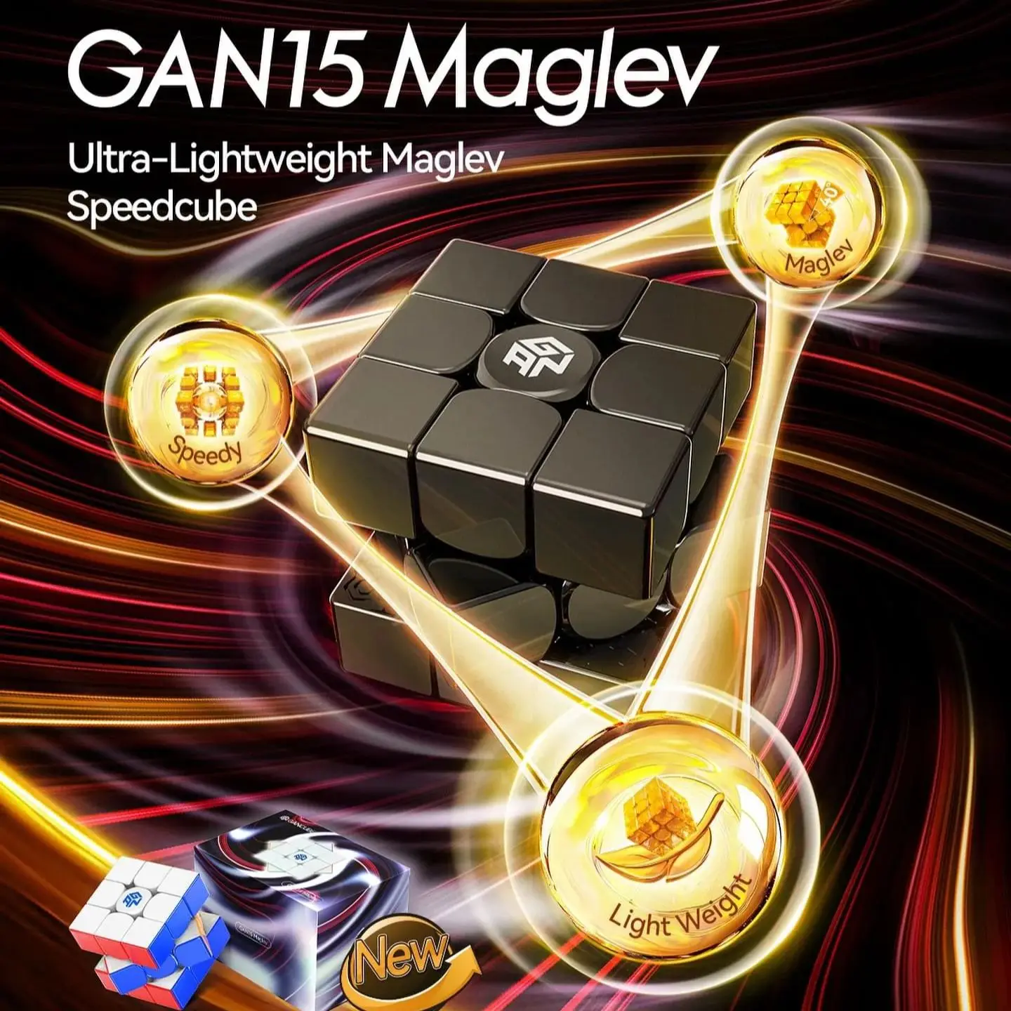 2024-New-Gan-15-Maglev-UV-Magnetic-Magic-Speed-Cube-Stickerless ...