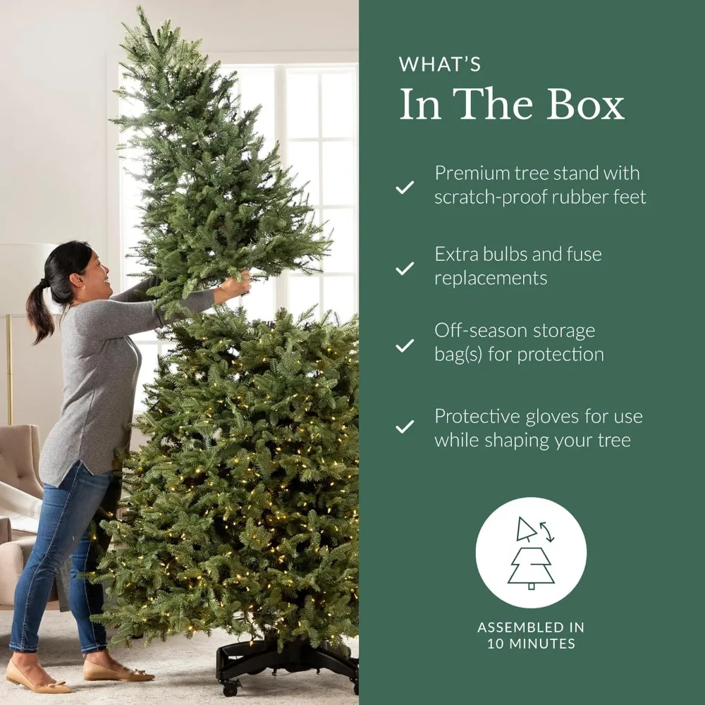 5-5ft-Pre-Lit-Classic-Evergreen-Spruce-Premium-Artificial-Christmas ...