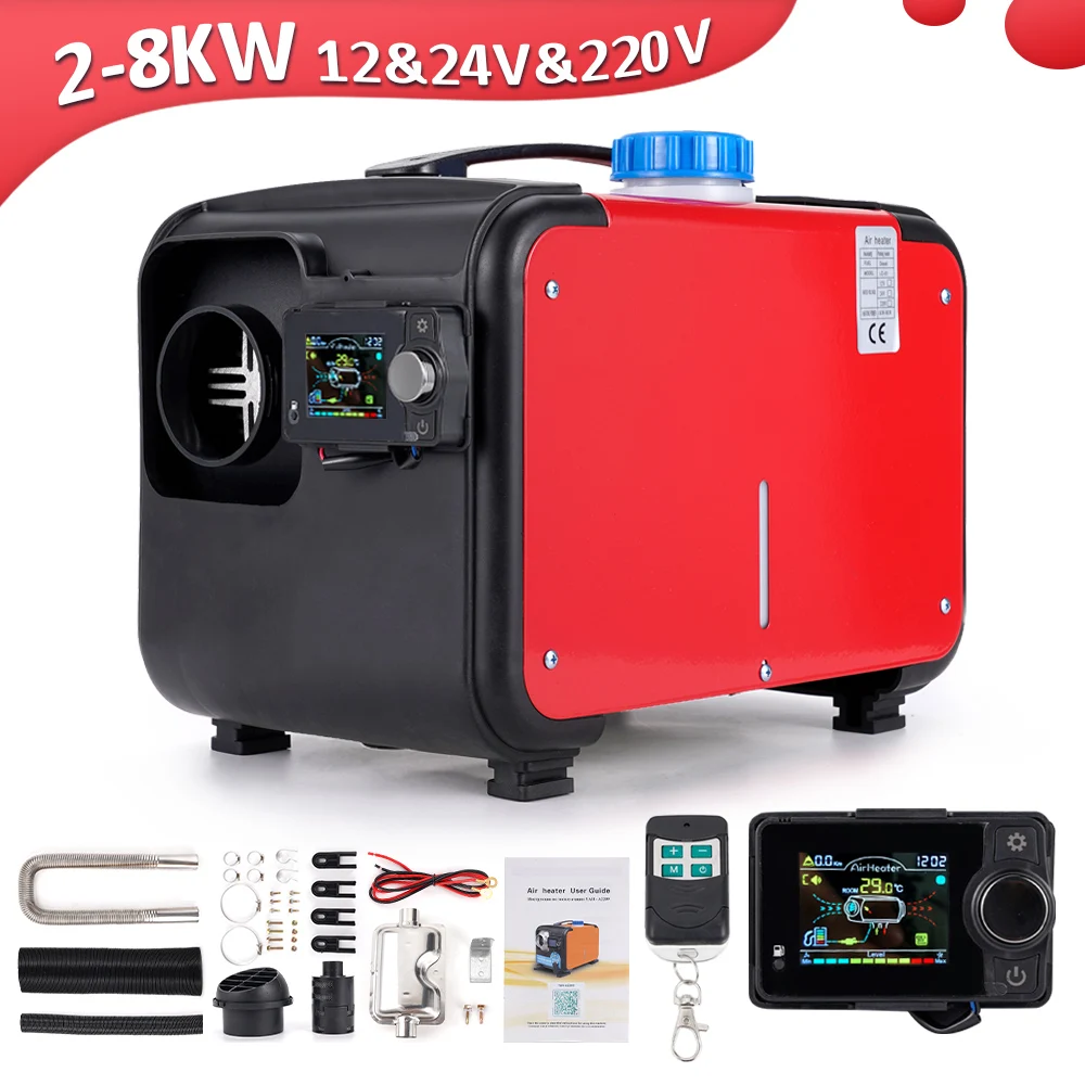 5-8KW 12V/24V/220V Car Diesel Air Heater Portable All In One Parking ...