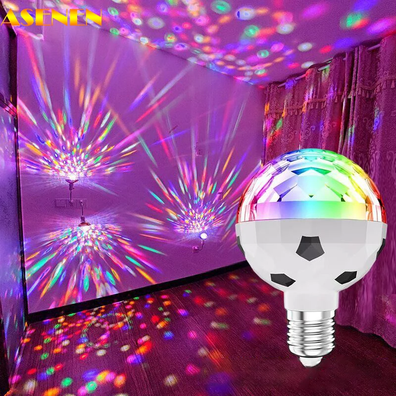 E27 Disco Bulb Auto Rotating Magic Ball Lamp Led Stage Effect Party ...