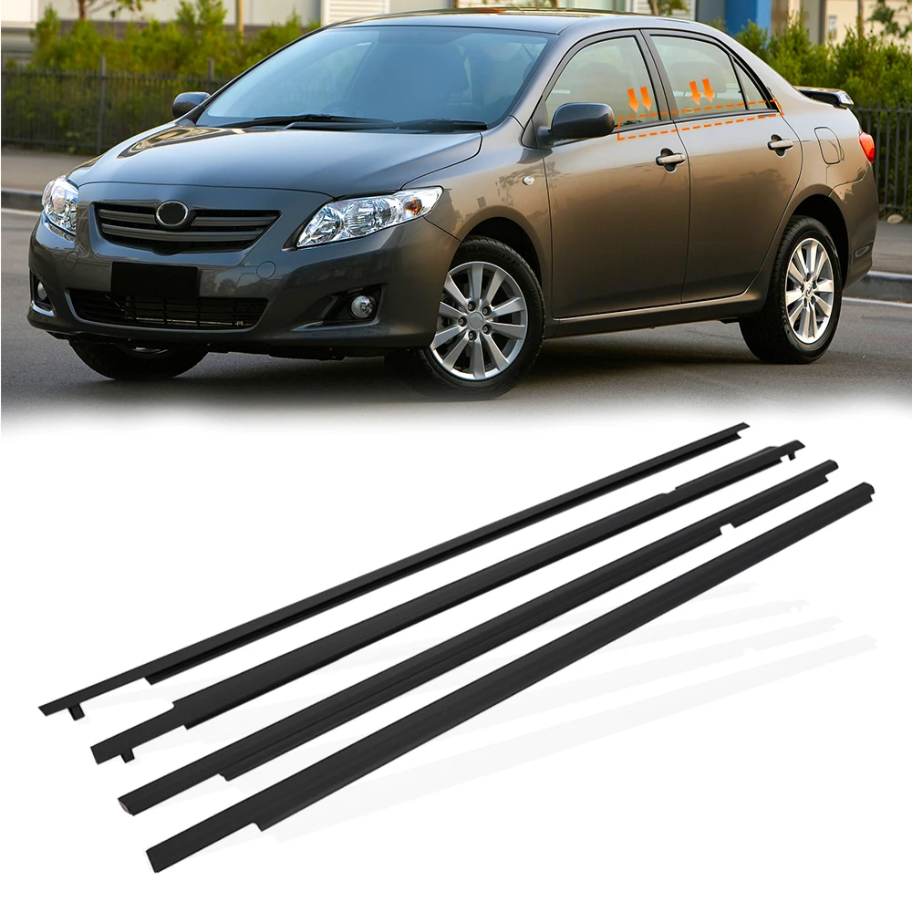 4PC-Car-Window-Glass-Seals-For-Toyota-Corolla-2007-2014-Window-Seal ...