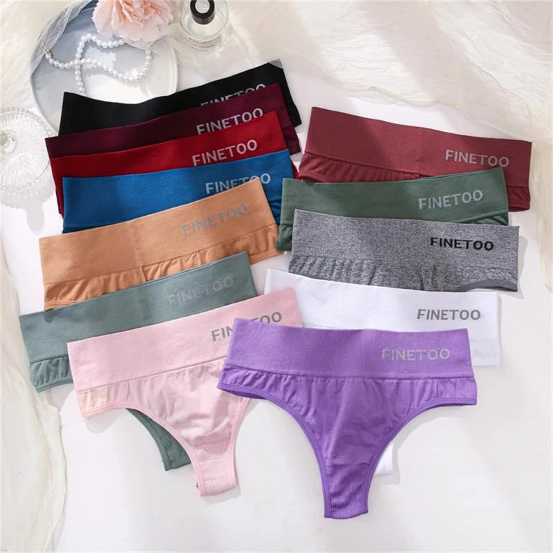 Finetoo Women Cotton Underwear Cotton Ladies Panties Low Waist Sexy ...