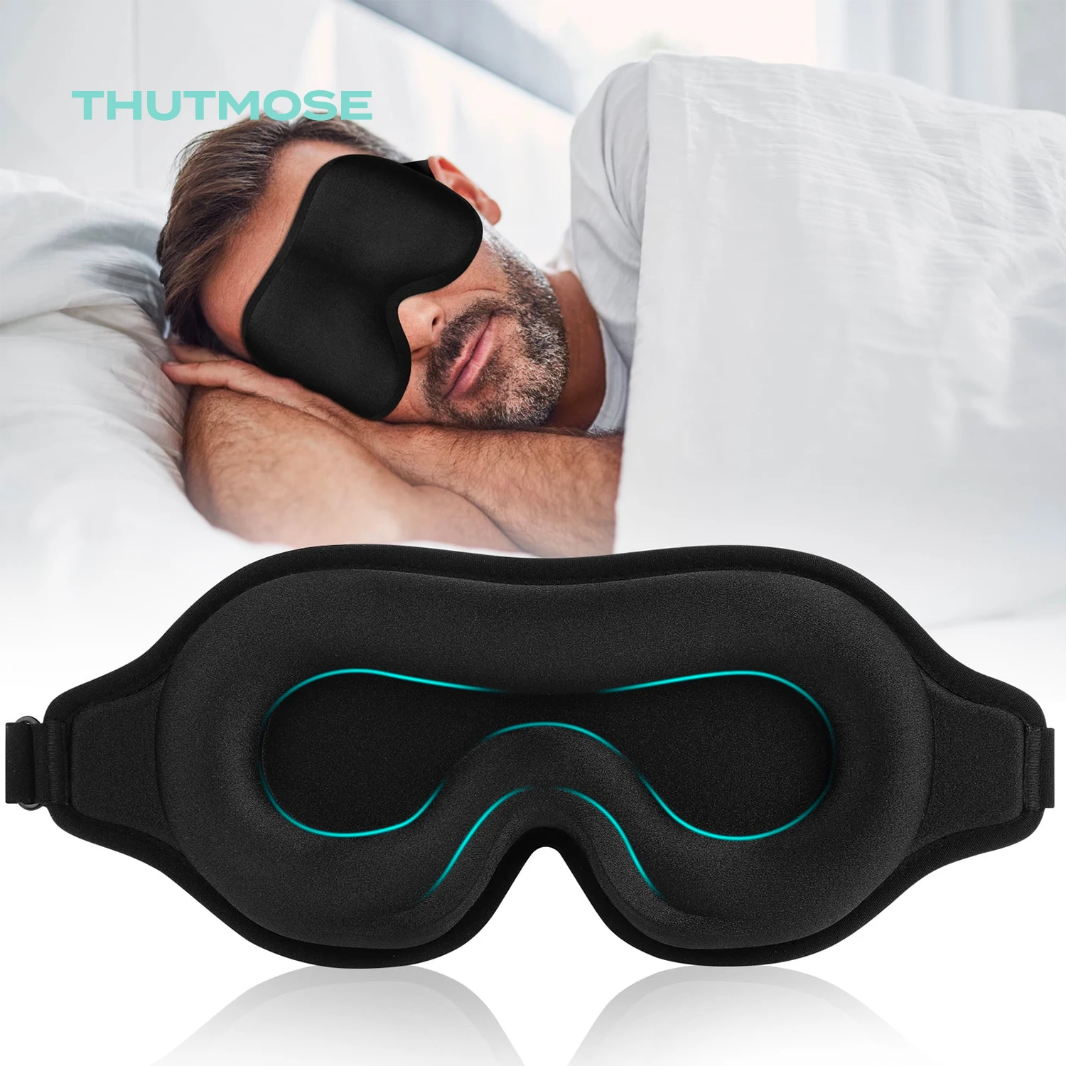 THUTMOSE-3D-Sleep-Mask-100-Blackout-Blindfold-with-Adjustable-Strap ...