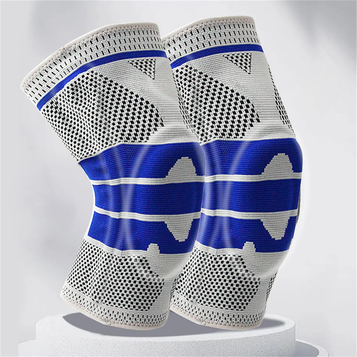 Rodillera-completa-de-silicona-con-resorte-soporte-Medial-para-r-tula ...