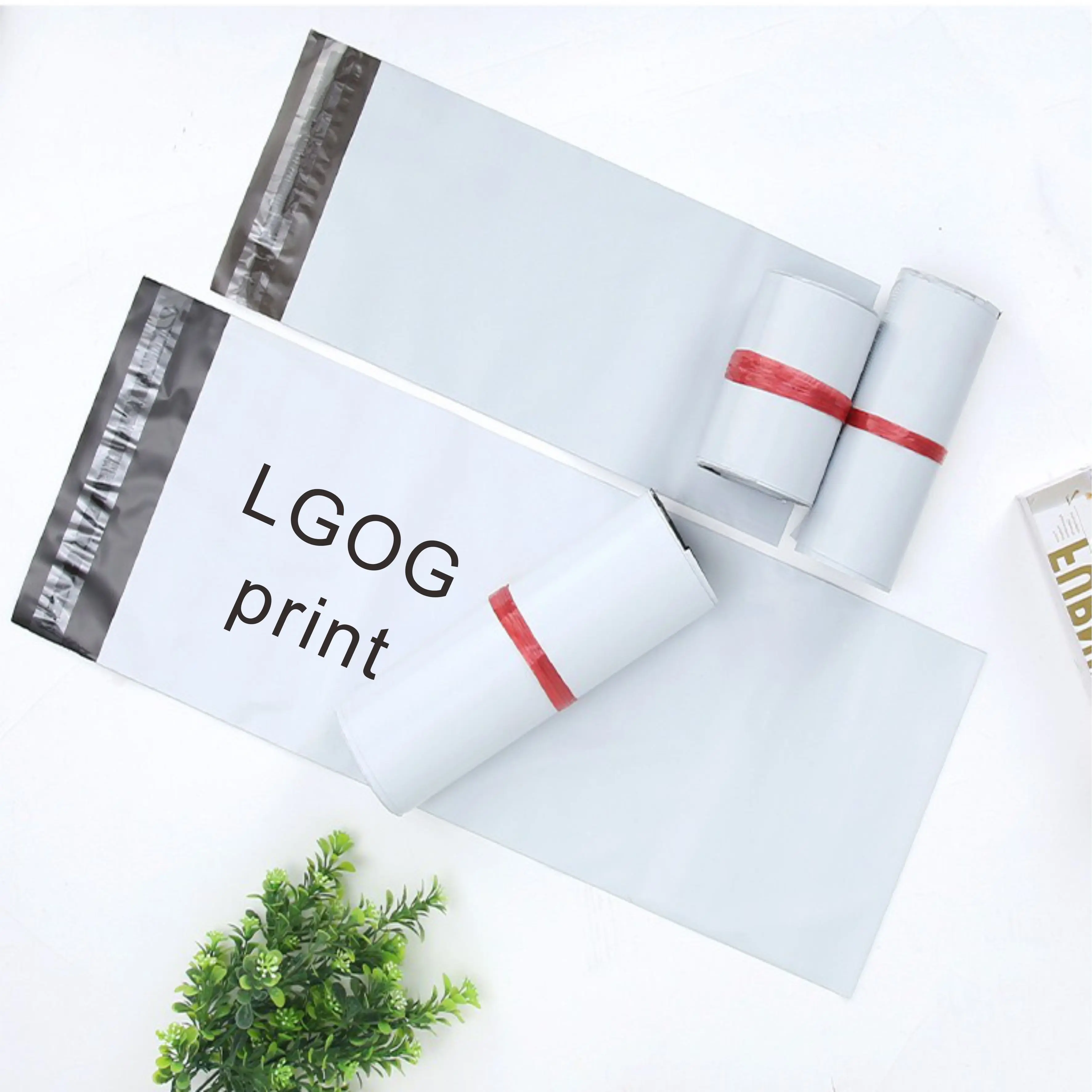 White-long-express-delivery-bag-mailing-packaging-bag-customized-logo ...